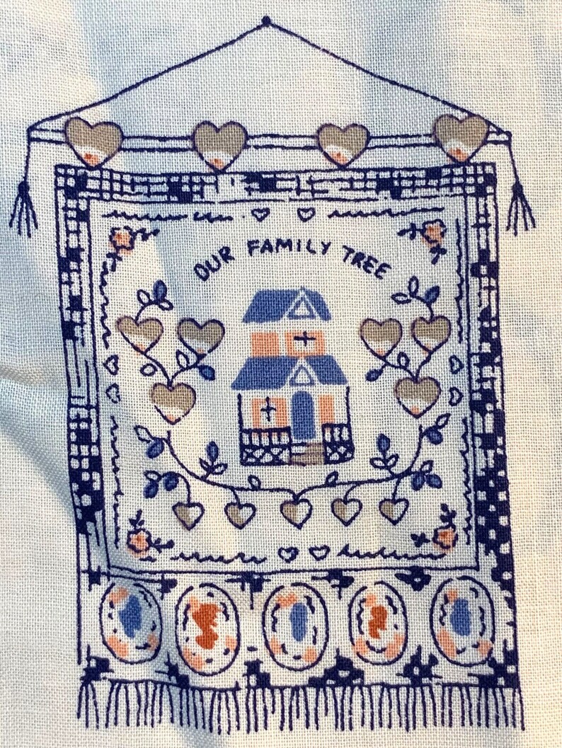 Vintage Cut & Sew Our Family Tree Fabric Panel Wall Hanging Wamsutta - Etsy