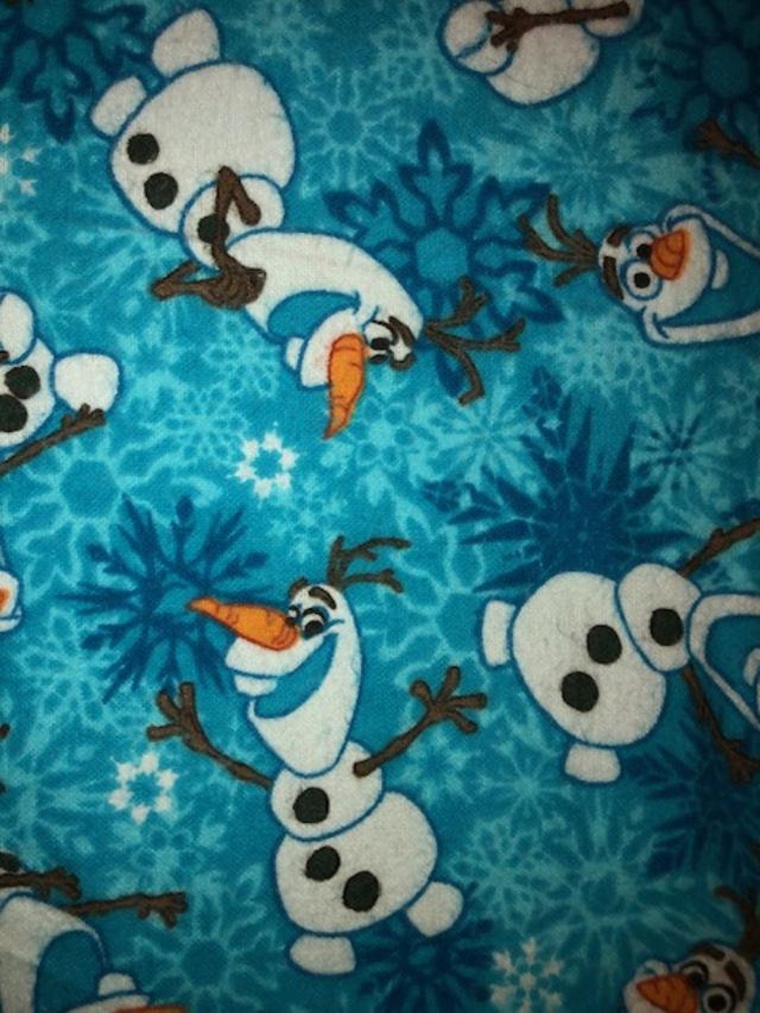 Disney Olaf Winter Snowflakes Flannel Fabric - Etsy