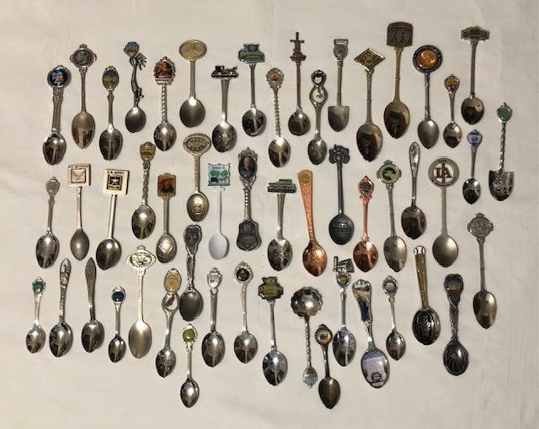 Souvenir Collector Spoons Lot of 53 States Cities Attractions USA - Etsy
