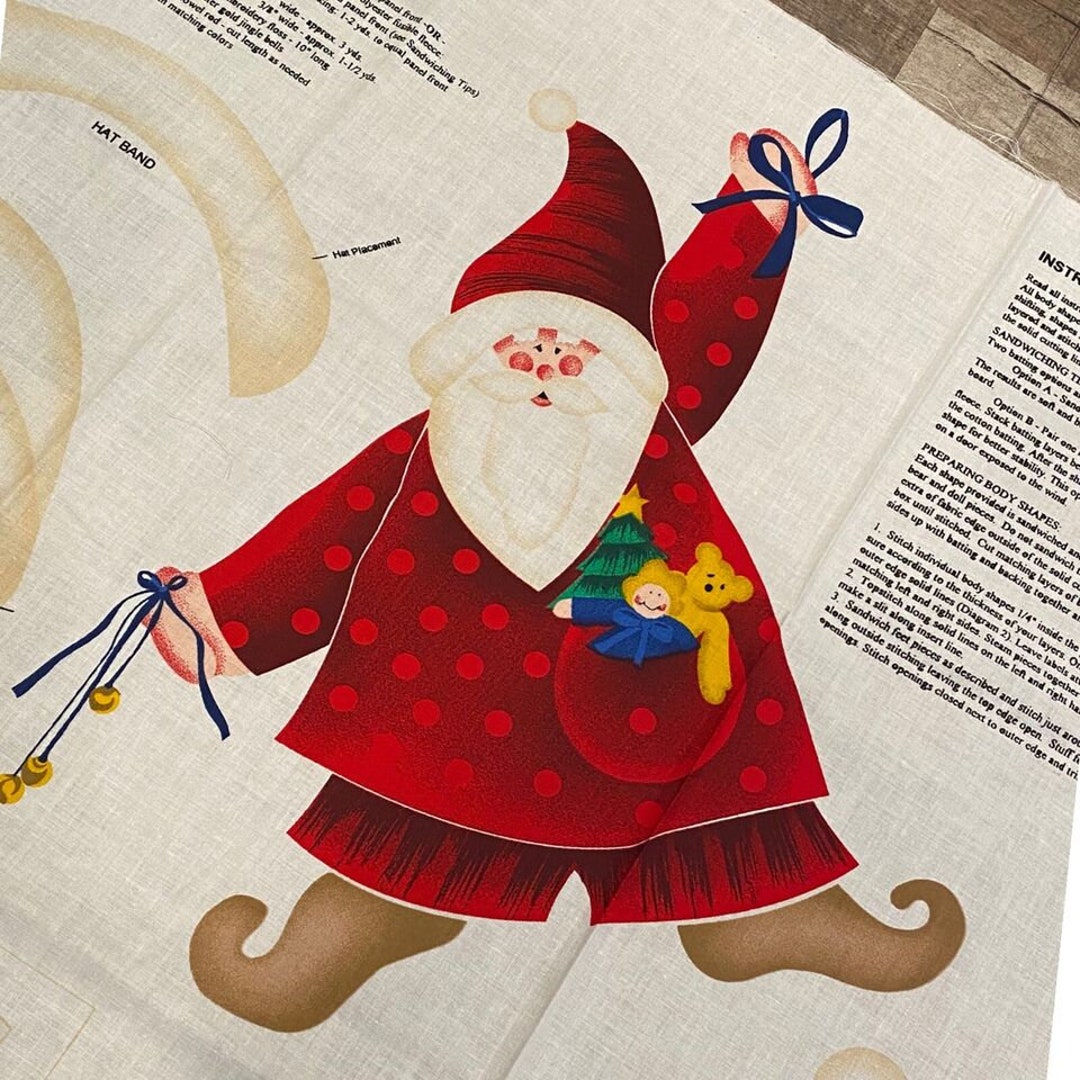 Cut & Sew Nick of Time Santa Susan Jill Hall Springs Industries Fabric ...
