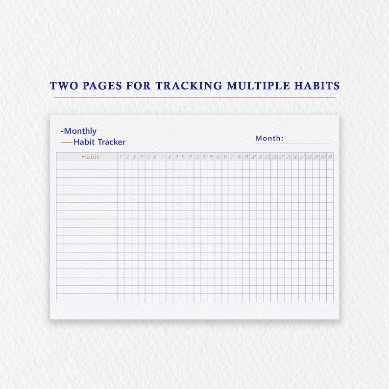 Habit Tracker, Habit Formation, Habit Patterns, A4, Printable PDF ...
