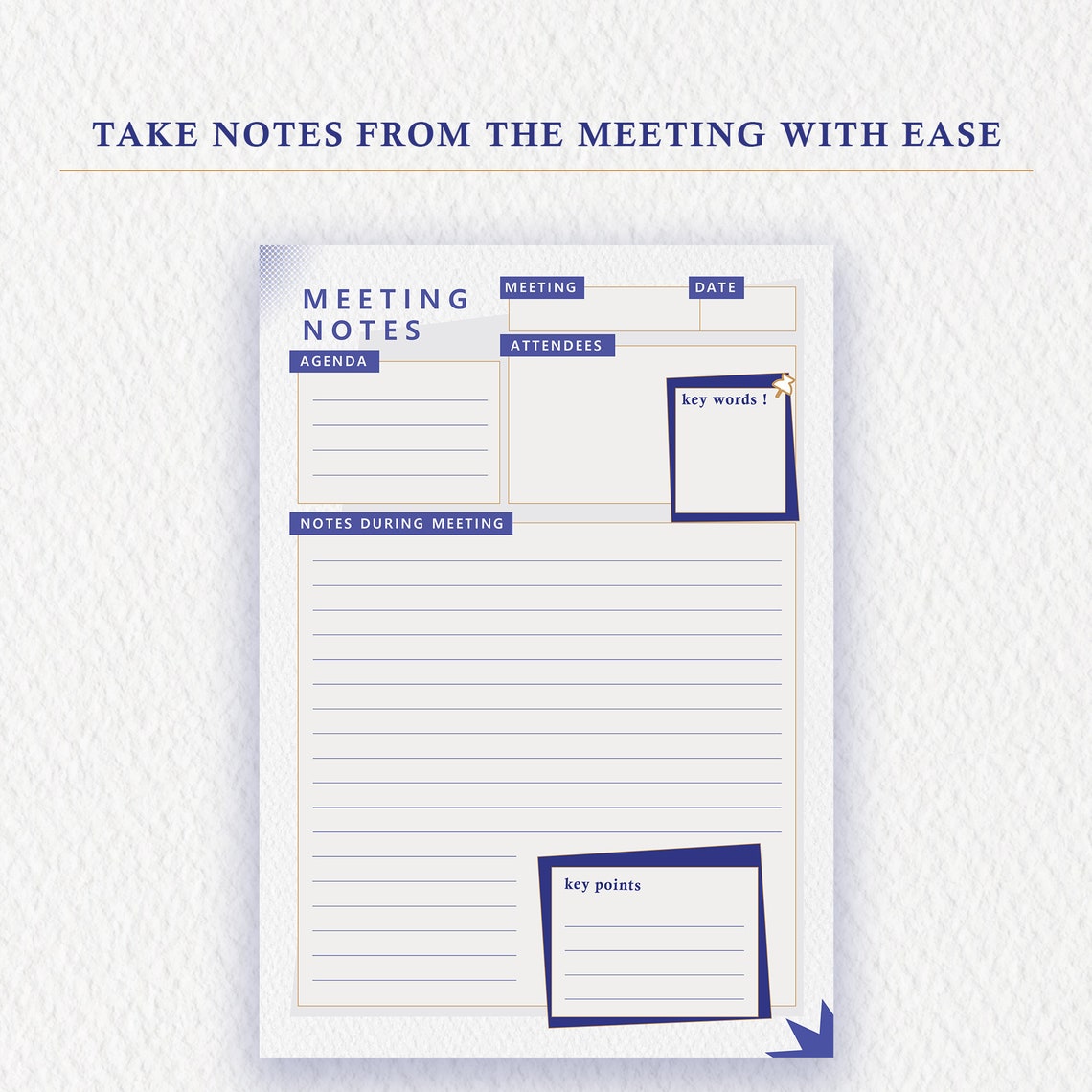Printable Meeting Minutes Template (A4 PDF, 3 Pages) - Meeting Minutes ...