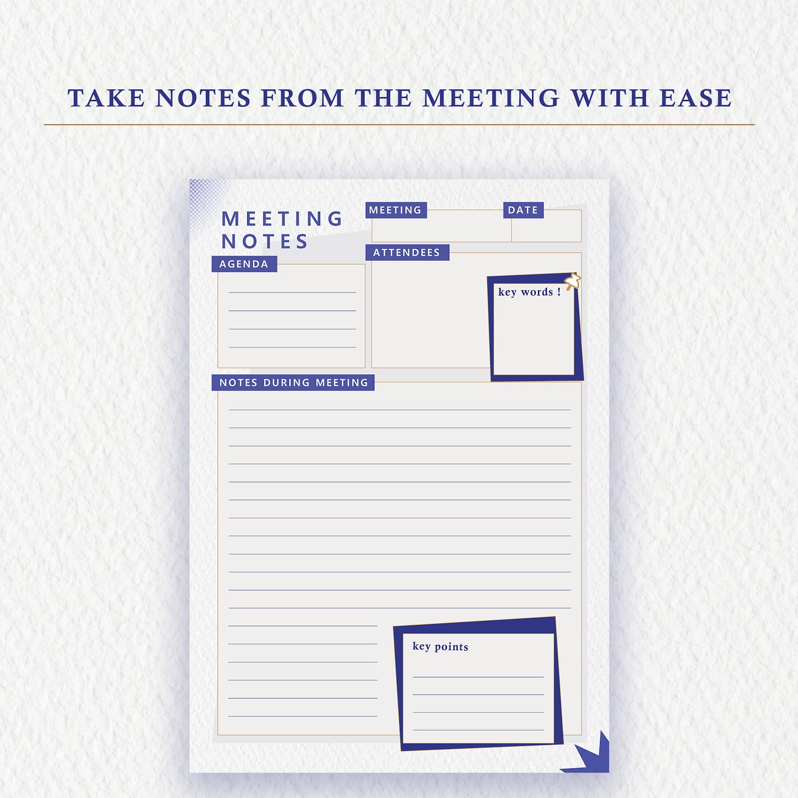 Printable Meeting Minutes Template (A4 PDF, 3 Pages) - Meeting Minutes ...