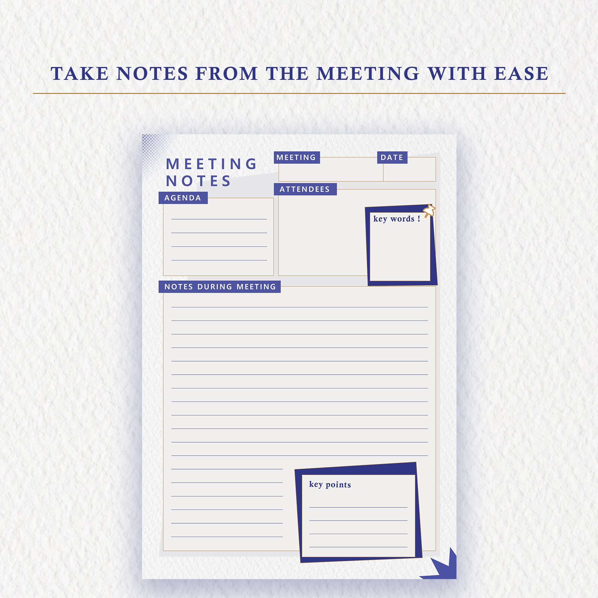 Printable Meeting Minutes Template (A4 PDF, 3 Pages) - Meeting Minutes ...