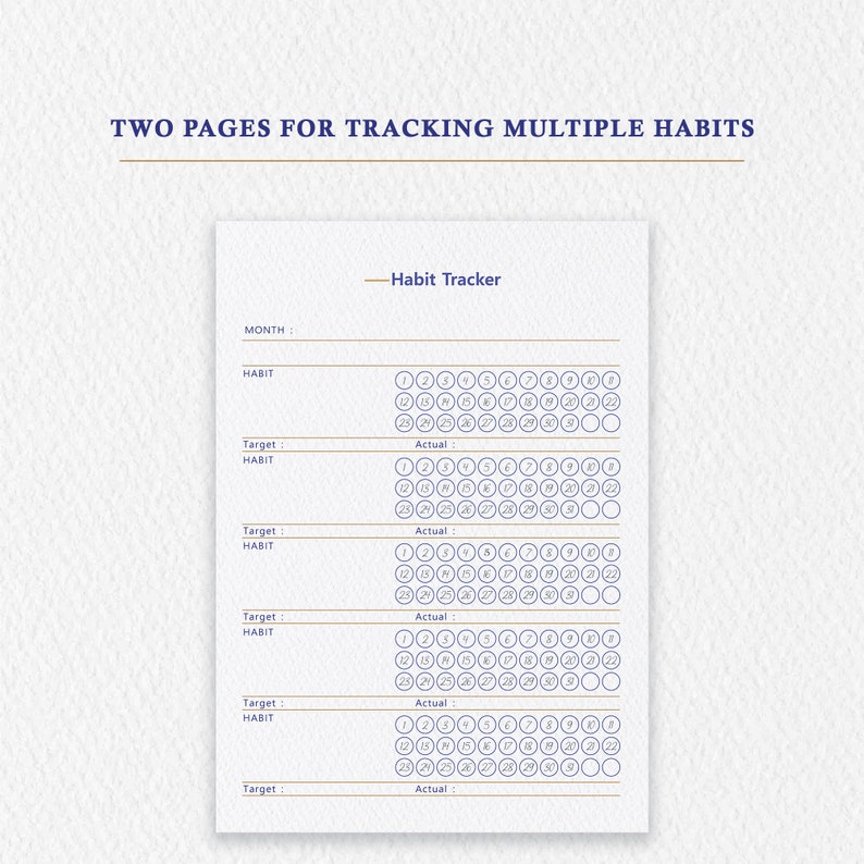 Habit Tracker, Habit Formation, Habit Patterns, A4, Printable PDF ...