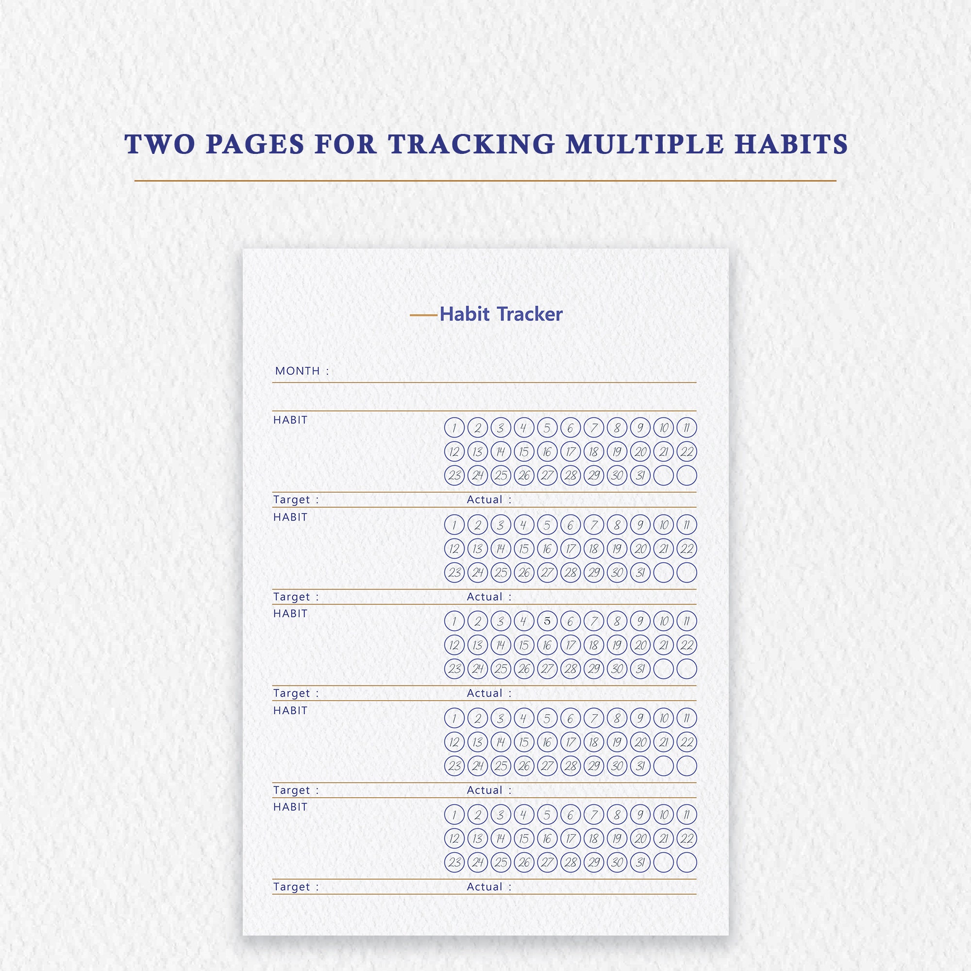 Habit Tracker, Habit Formation, Habit Patterns, A4, Printable PDF ...