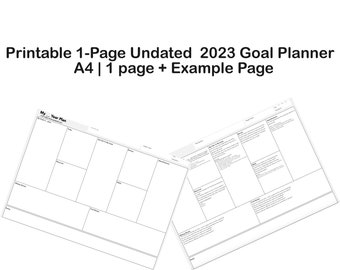 Goal Planner Printable - 1 Page Digital Smart Goal Planning Template ...