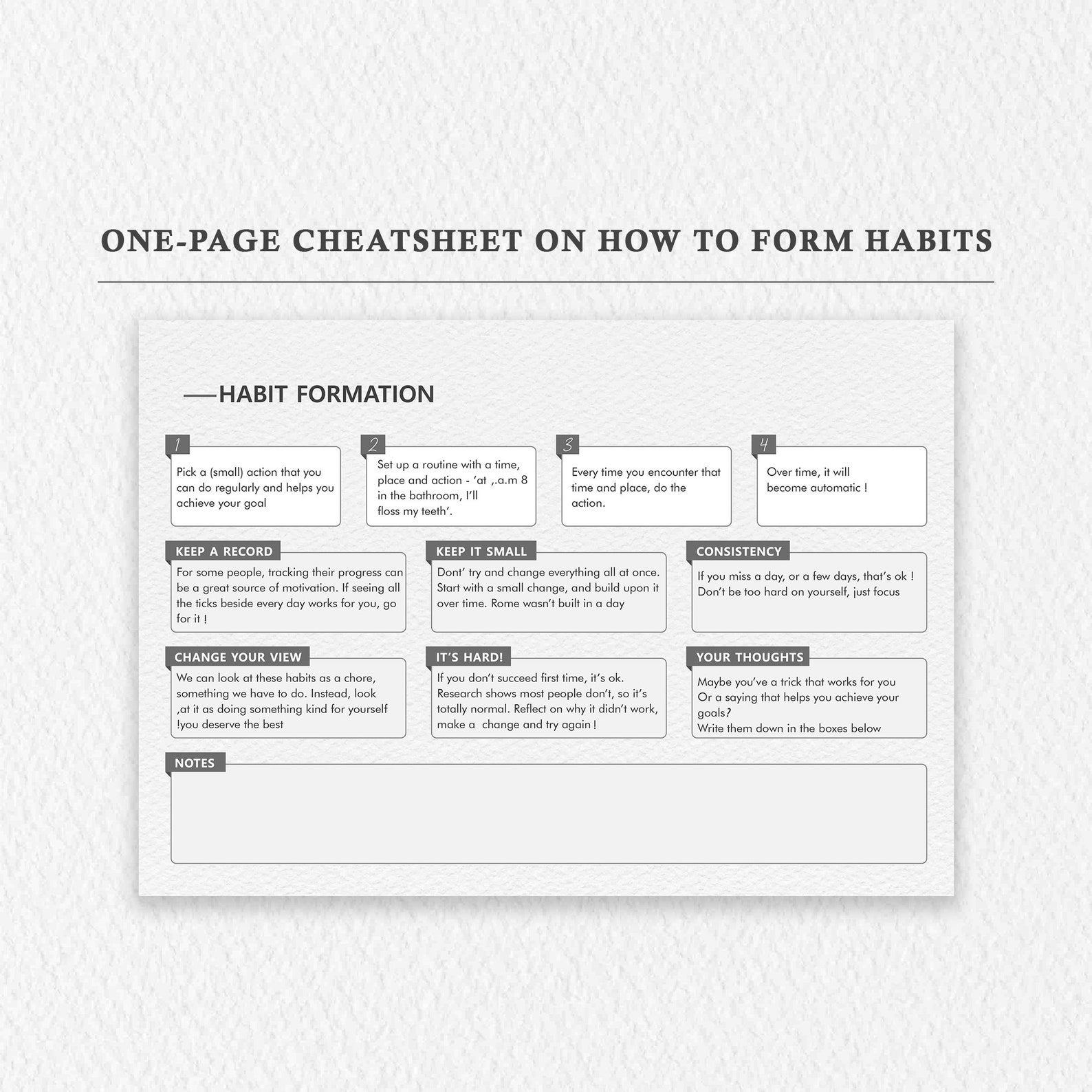 Printable Daily/monthly Habit Tracking Template (A4 PDF, 4 Pages ...