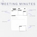 Printable Meeting Minutes Template (A4 PDF, Single Page) - Meeting ...