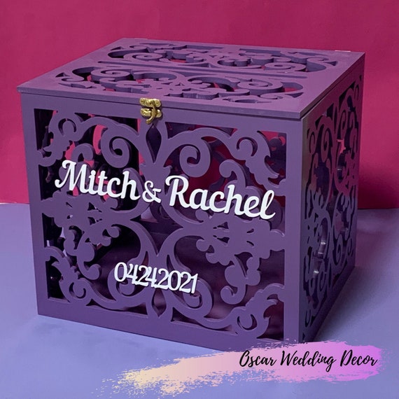 Wishing well box Wedding card box BIG with lock | Etsy