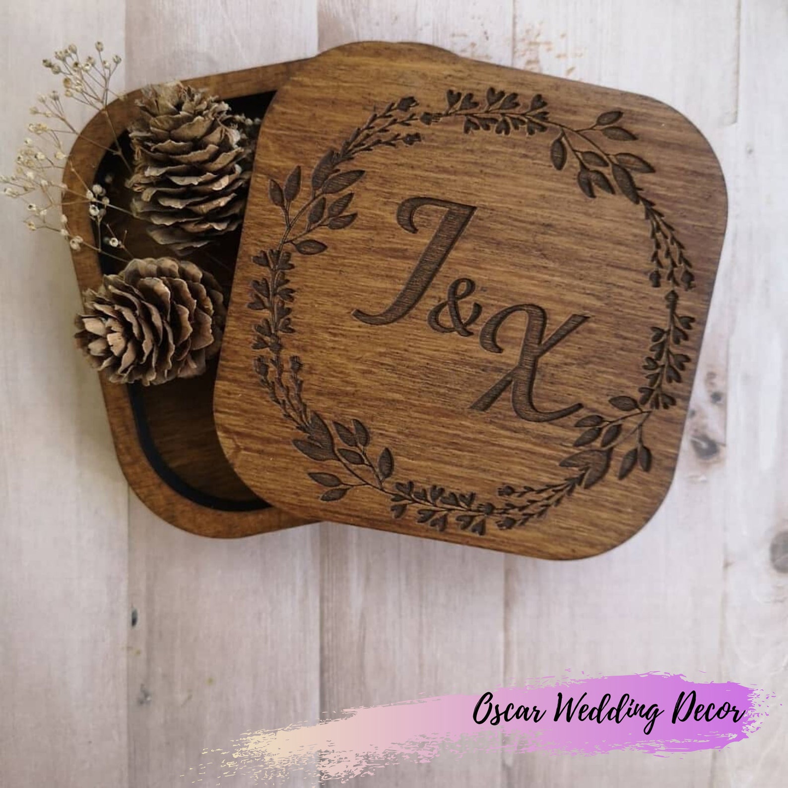 Wedding Ring Holder Custom Ring Bearer Box for Wedding | Etsy