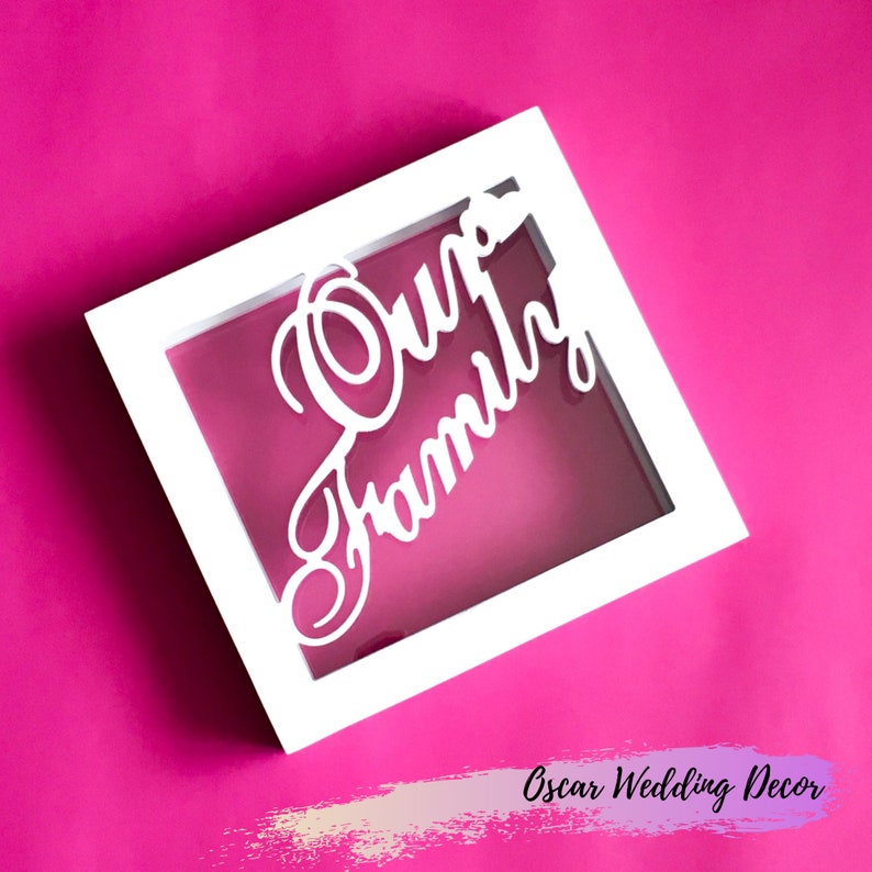 Unity sand ceremony frame for wedding blended family Shadow | Etsy