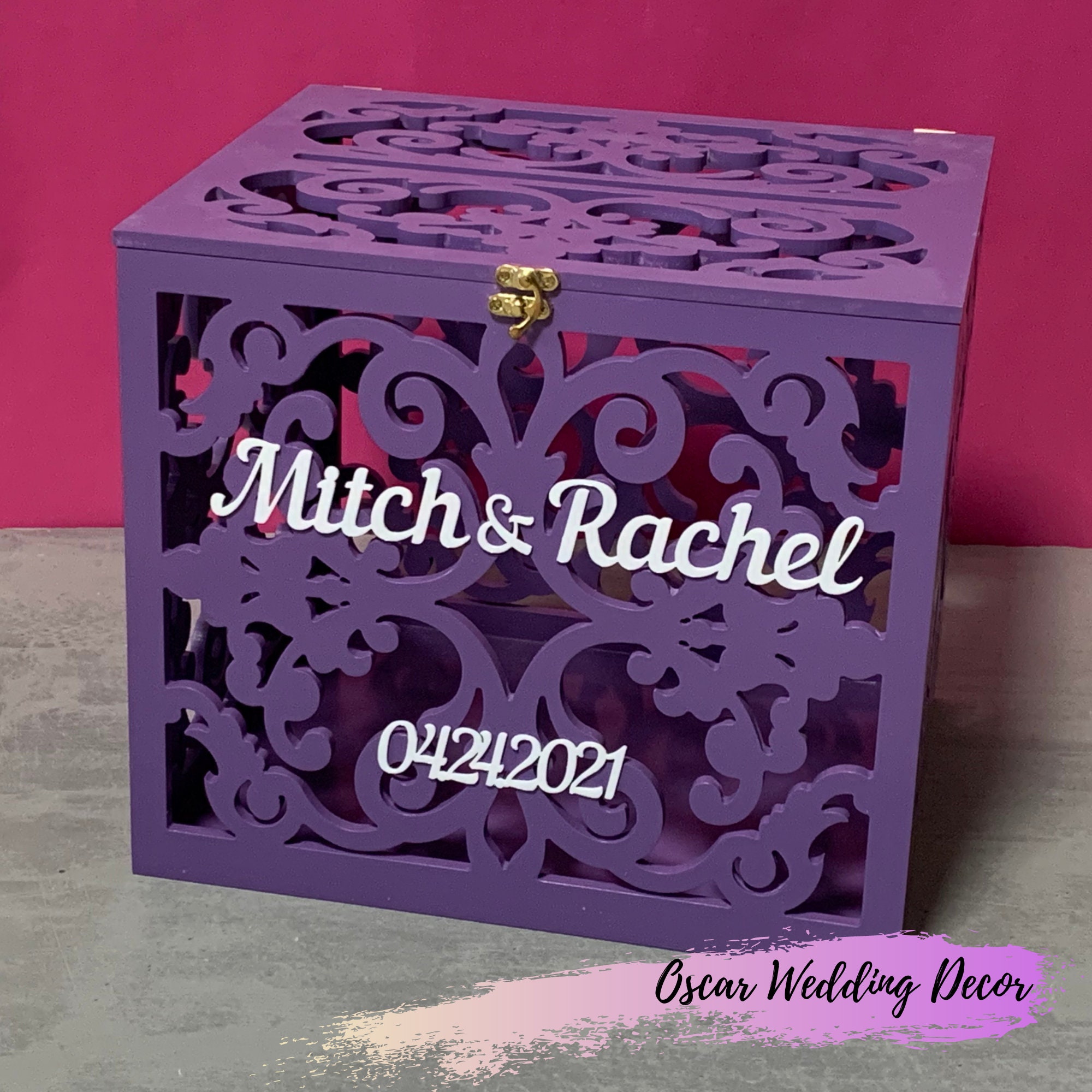 Wishing well box Wedding card box BIG with lock | Etsy