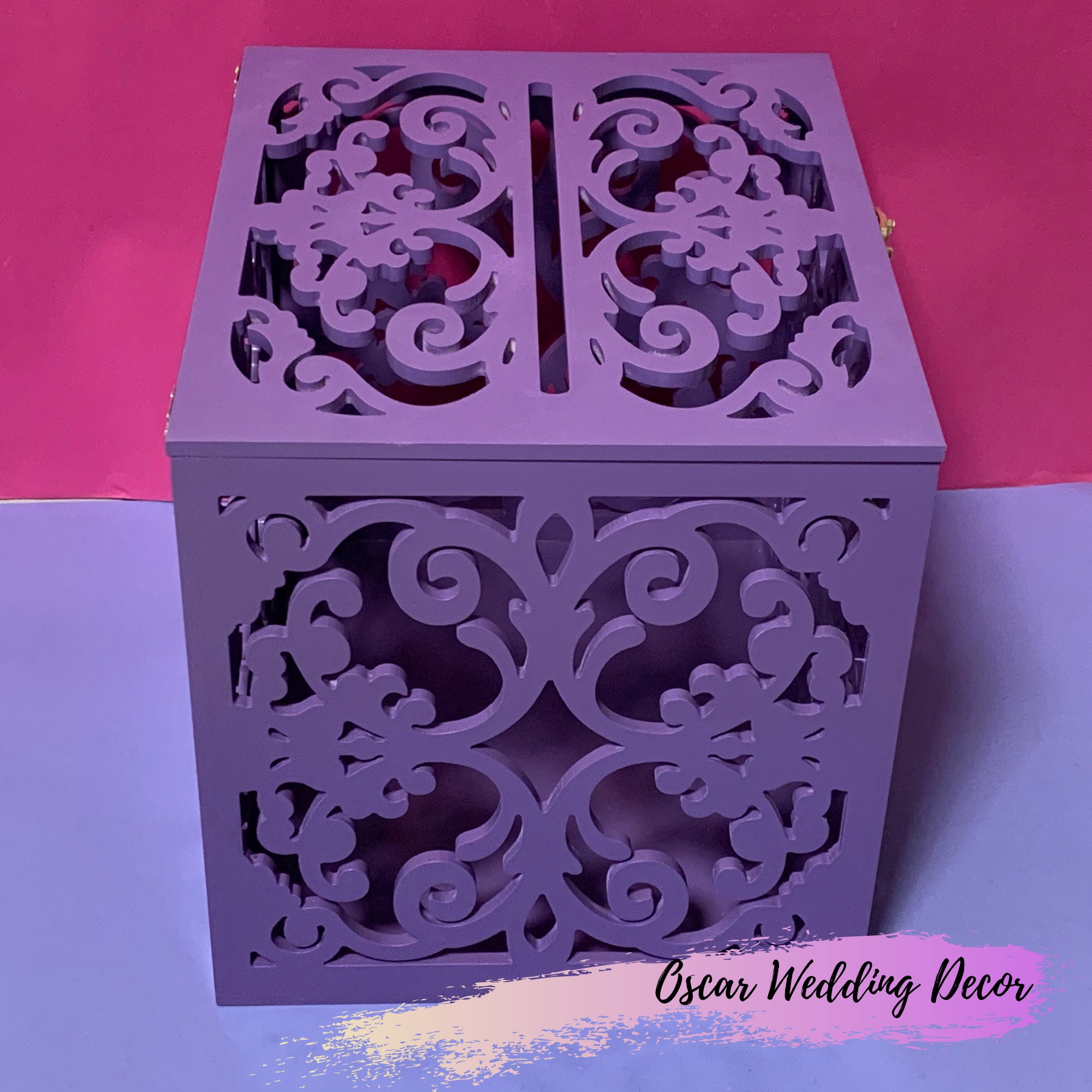 Wishing well box Wedding card box BIG with lock | Etsy