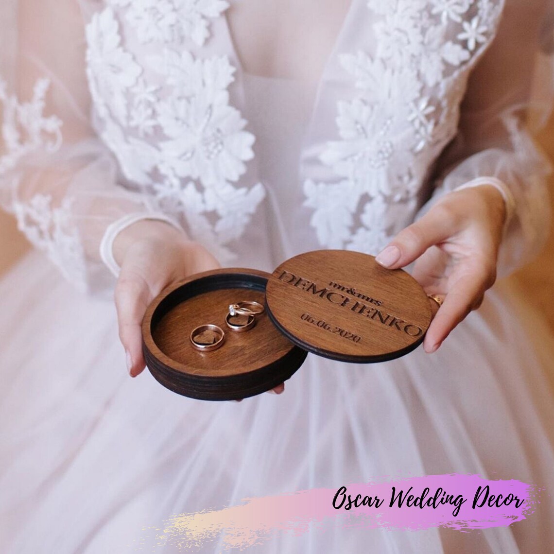 Ring box for wedding ceremony Rustic ring bearer box Ring | Etsy