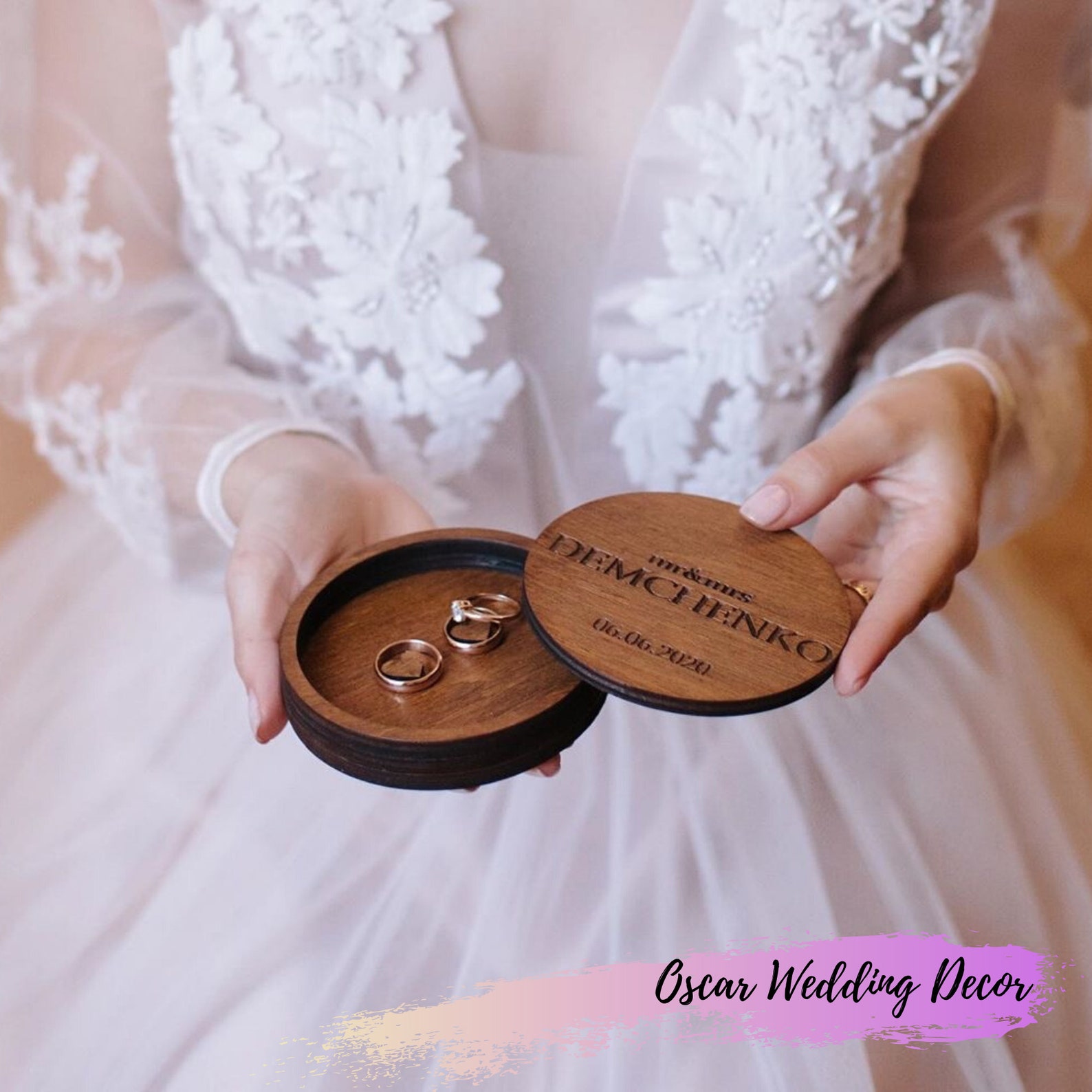 Ring box for wedding ceremony Rustic ring bearer box Ring | Etsy