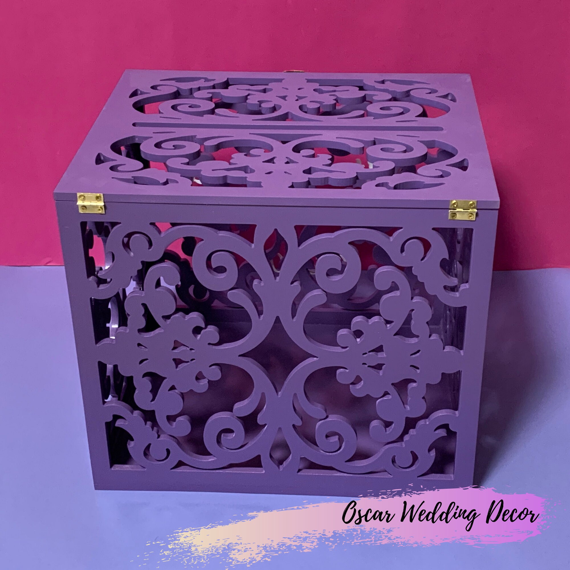 Wishing well box Wedding card box BIG with lock | Etsy