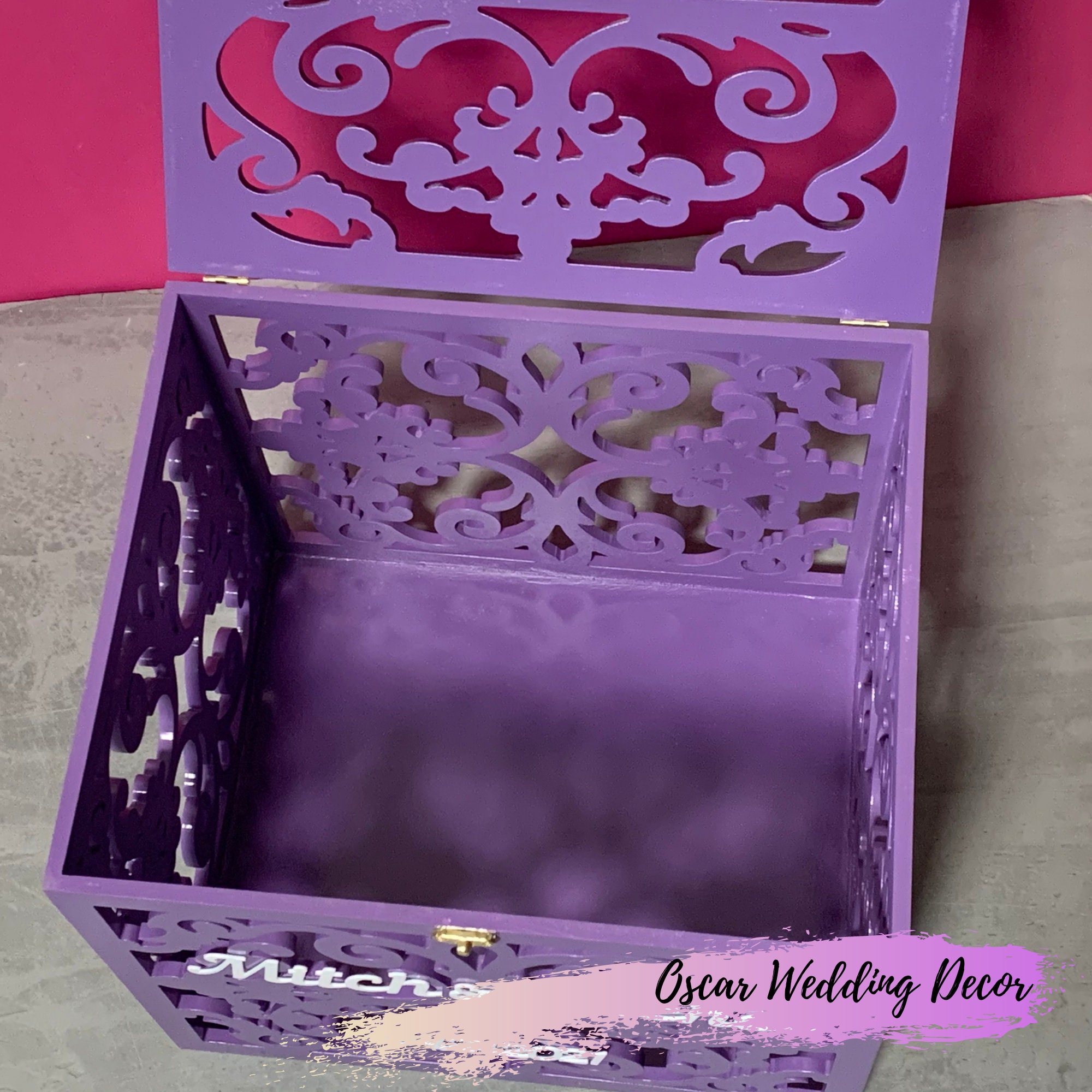 Wishing well box Wedding card box BIG with lock | Etsy