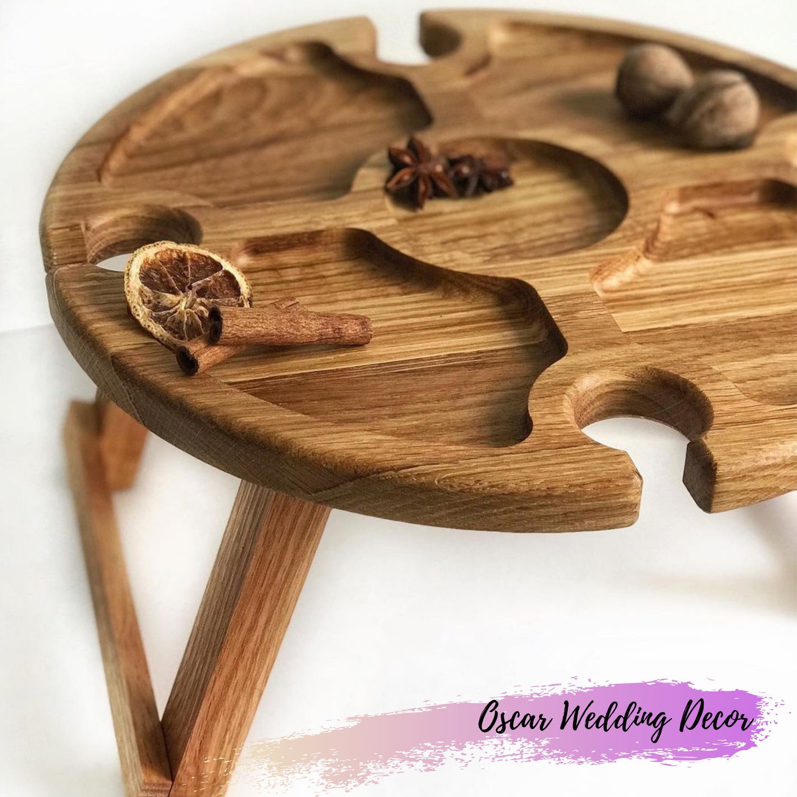 Portable Outdoor Wine Table - Folding Picnic Table - Christmas Gift ...