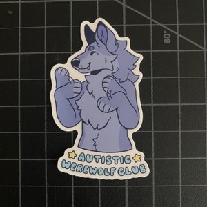 Autistic Werewolf & Autistic Vampire Club 3" Vinyl Sticker - Etsy