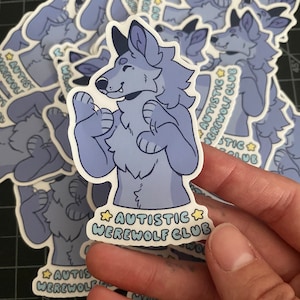 Autistic Werewolf & Autistic Vampire Club 3" Vinyl Sticker - Etsy