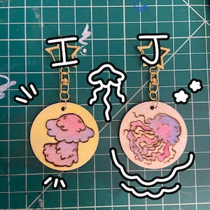 Painted Woodburn Keychains | Woodburn Art, Handmade Keychain, Canine ...