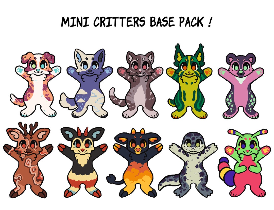 Chibi Critters Base Packs 1 & 2: Furry Animal Art (PSD Files) - Etsy