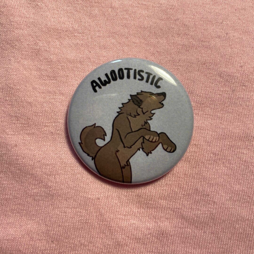 1.5 Awootistic Pin PREORDER by Hazyhund Werewolf, Autistic Pride ...
