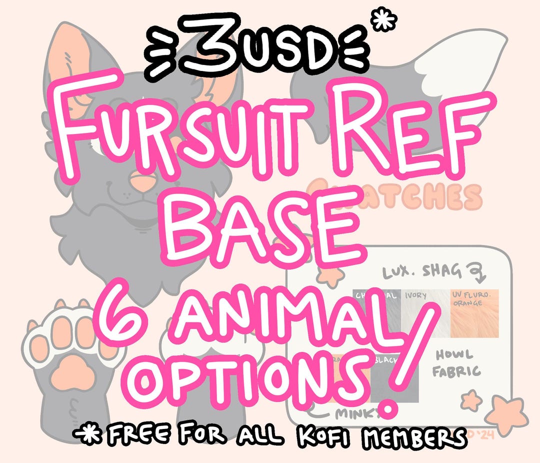 Fursuit Reference Base #1: 6 Animal Options (digital Download) - Etsy