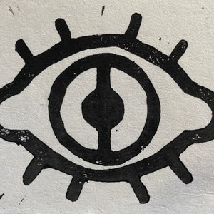 Linocut Eye Prints | Printmaking, Small Print, Eye Motif - Etsy