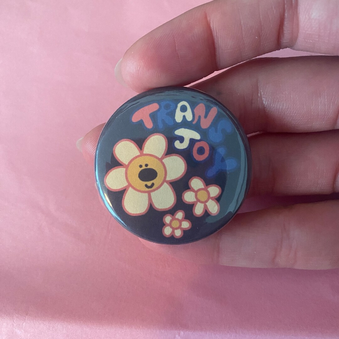 1.5" Trans Joy Pins by Verminvalley | PREORDER, Made to Order, Pinback ...