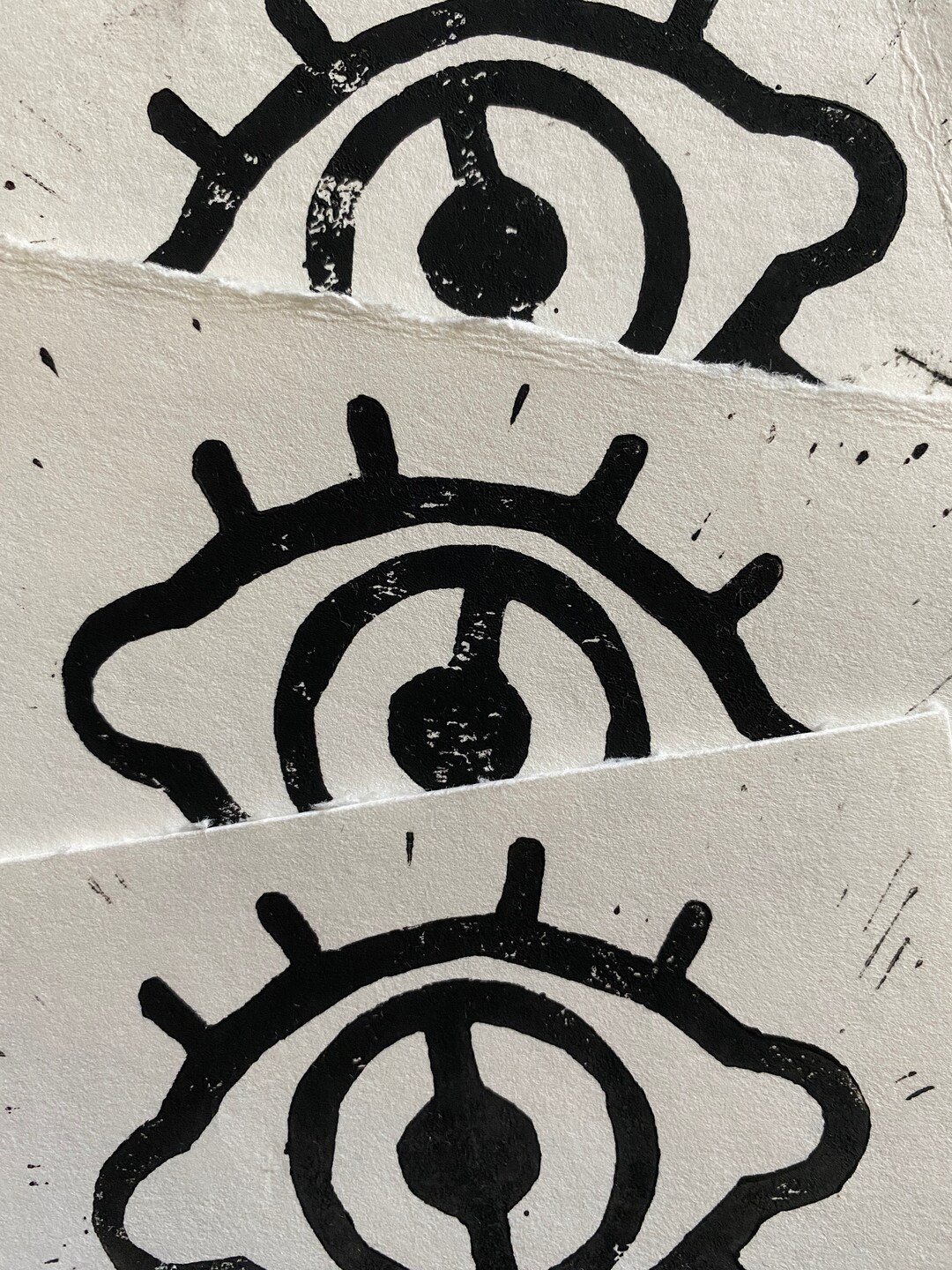 Linocut Eye Prints | Printmaking, Small Print, Eye Motif - Etsy