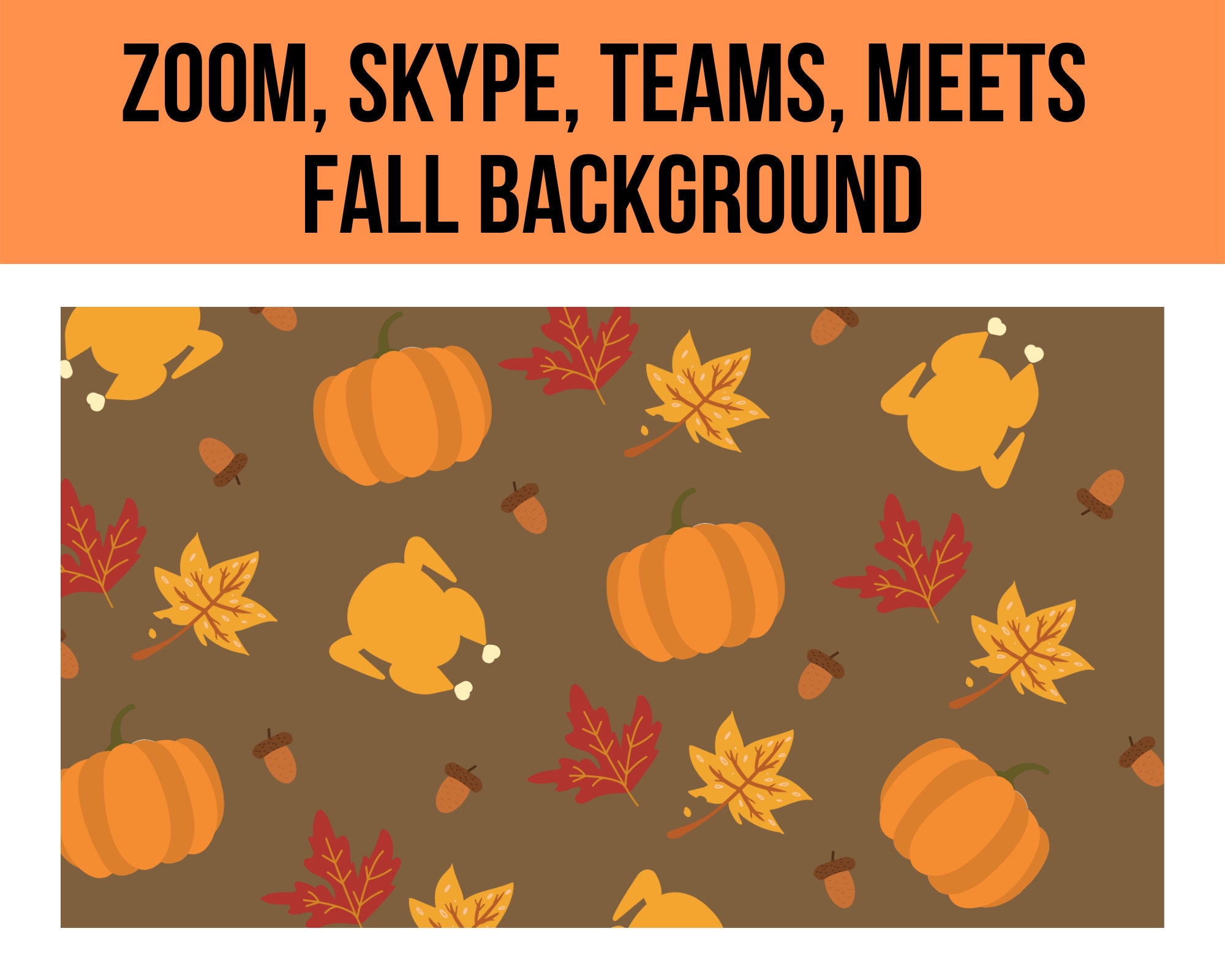 Fall Mix Virtual Digital Background Zoom Backgrounds Fall and Autumn ...