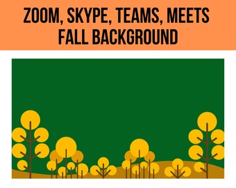 Fall Leaves Virtual Digital Background Zoom Backgrounds | Etsy