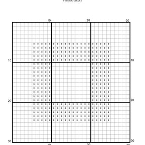 Square Tiles Cross Stitch Pattern, Antique X Stitch Embroidery Chart ...
