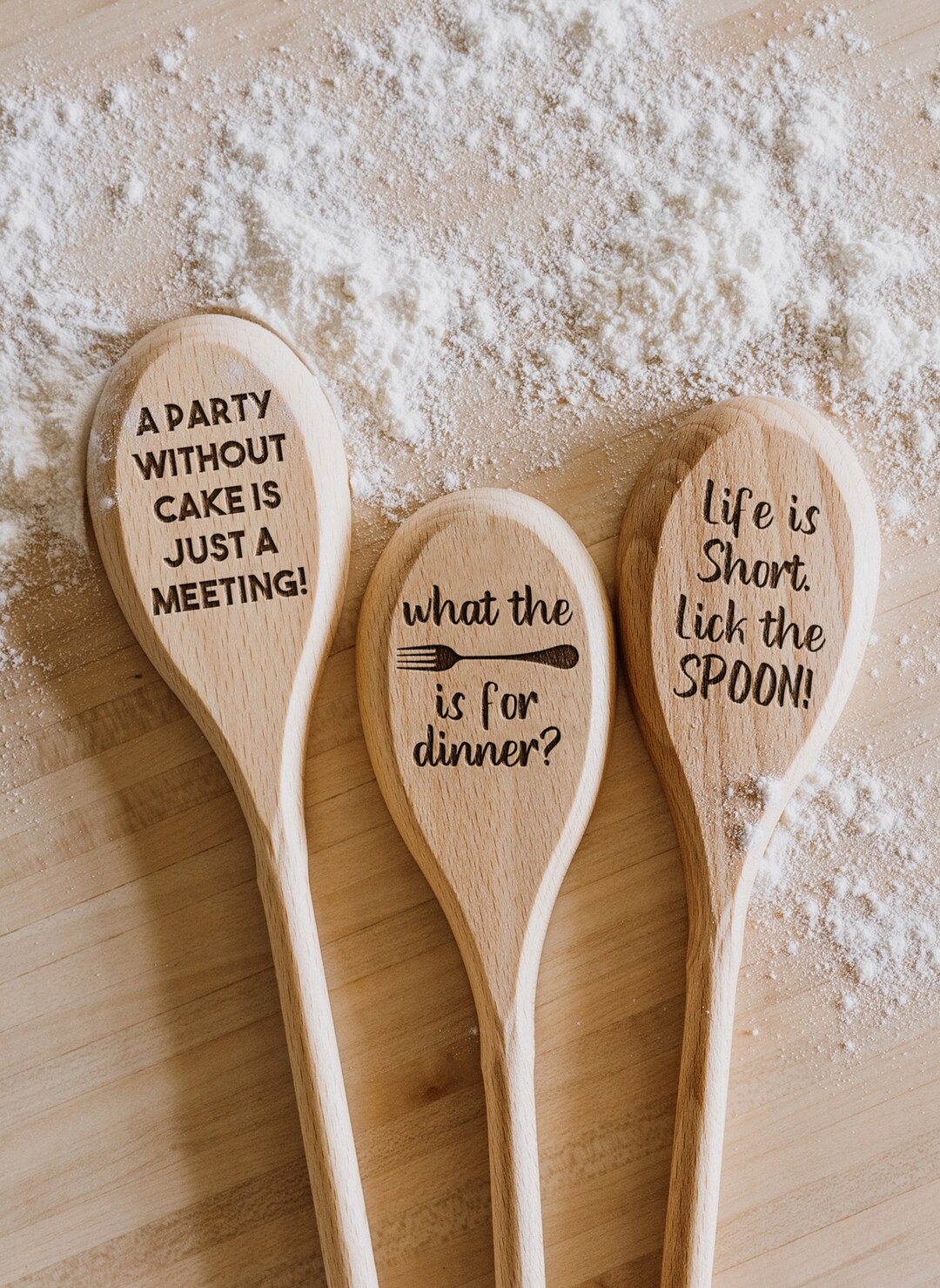 Baker Quotes Personalised Engraved Wooden Spoon Beech Wood - Etsy UK