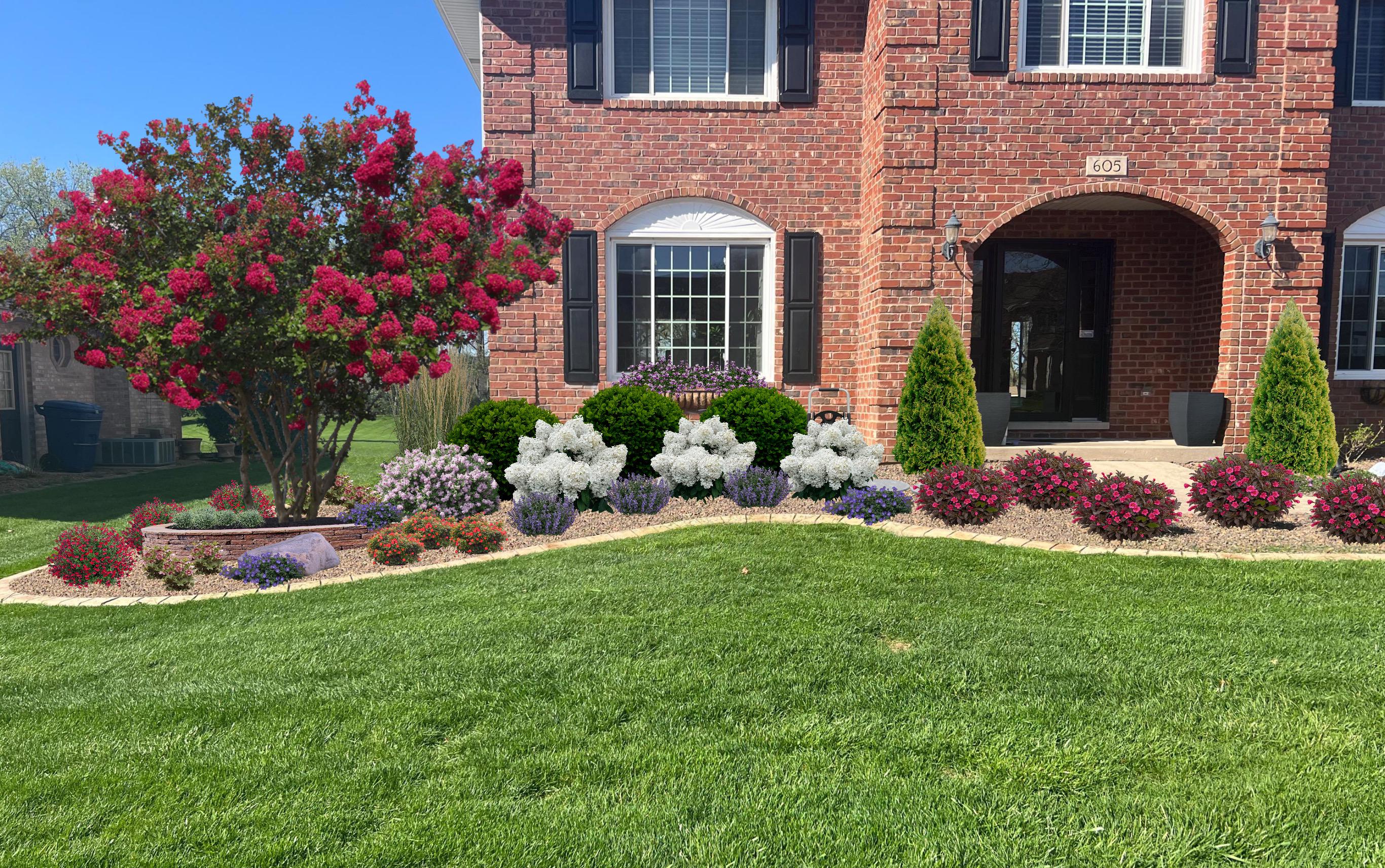 Low-maintenance Landscape Design for Zones 4-8 | Crepe Myrtle Focal ...