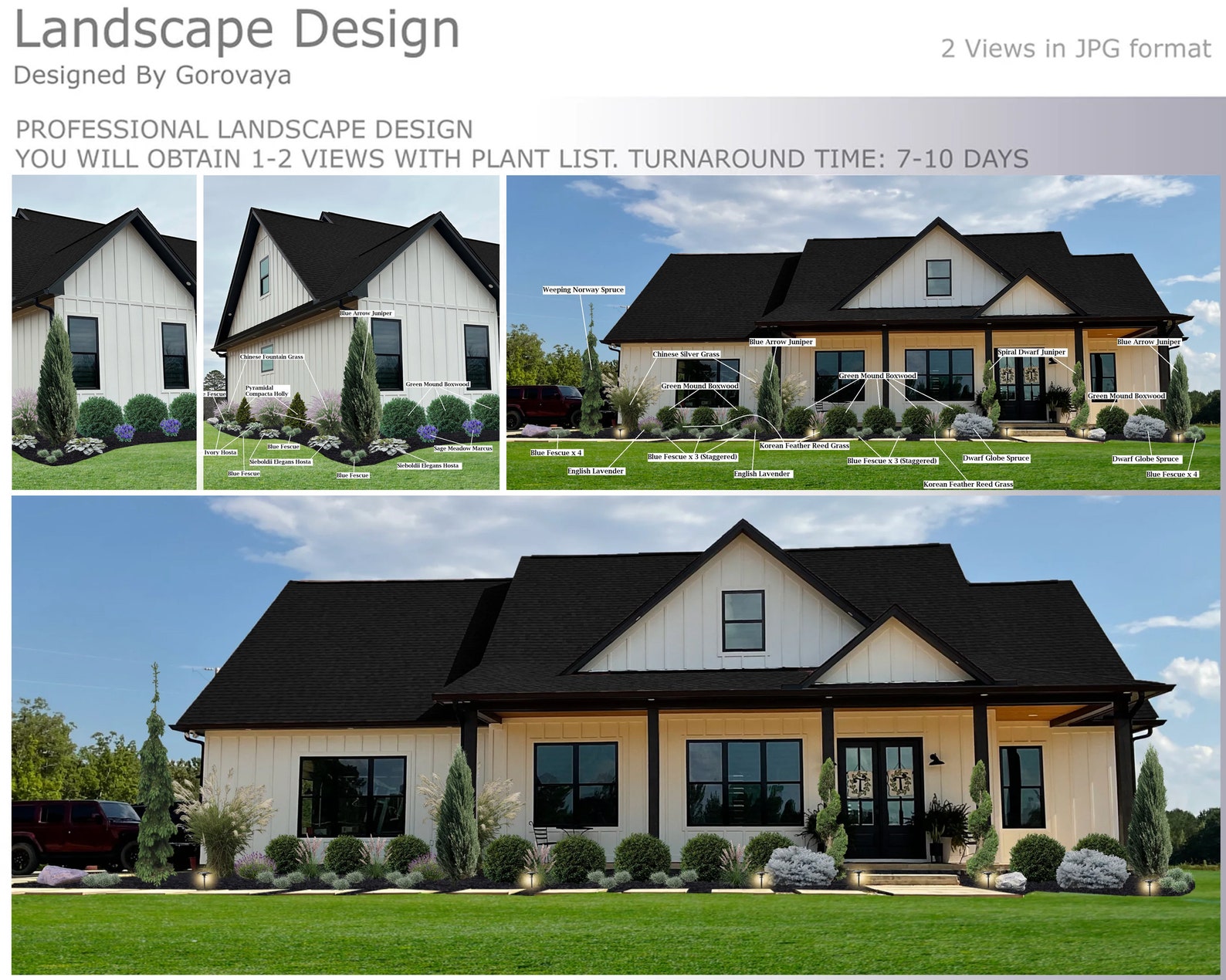Custom Landscape Design, Landscape Front Facade, Landscape Layout ...