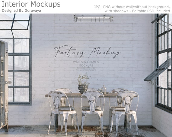 Interior Mockup Factory Mockup Industrial Loft Mockup - Etsy