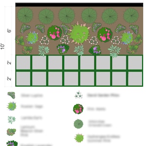 Premade Landscape Design, Landscape Fence Design, Zone 6-8 , Privacy ...