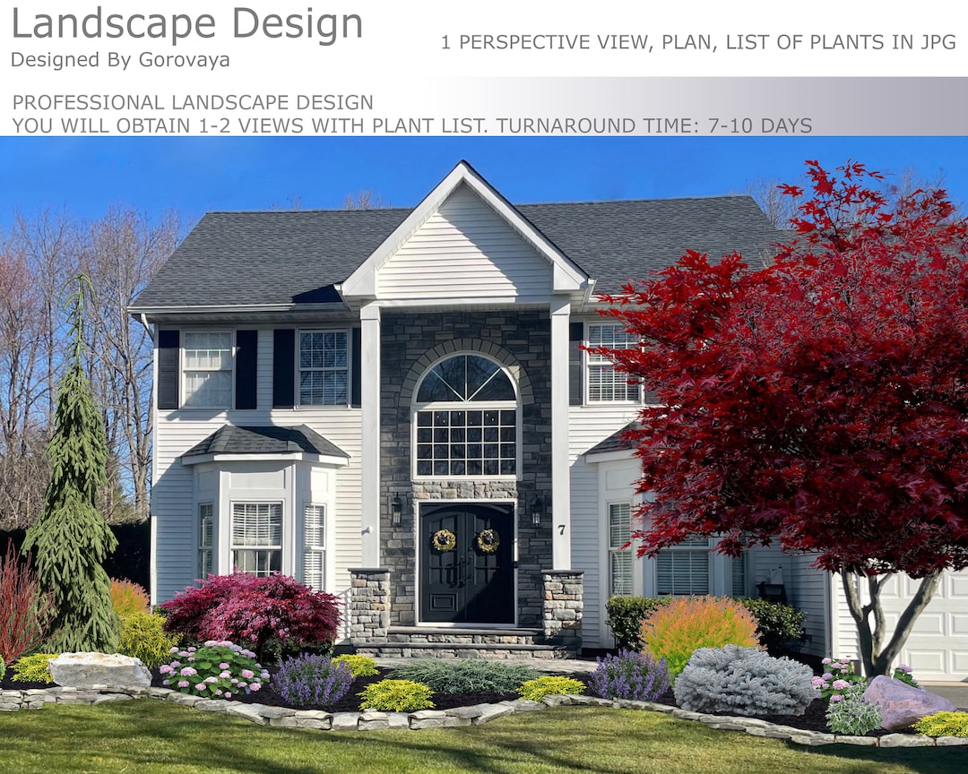 Custom Landscape Design, New Jersey Landscape Front Facade, East Coast ...