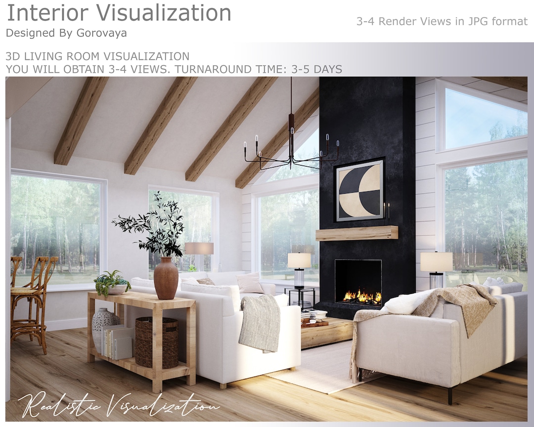 3D Small Living Room Interior Design, Online Great Room , Sunroom ...