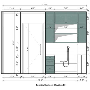 2D Laundry Room, 2D CAD Cabinet Design, Custom Draft, Bespoke ...