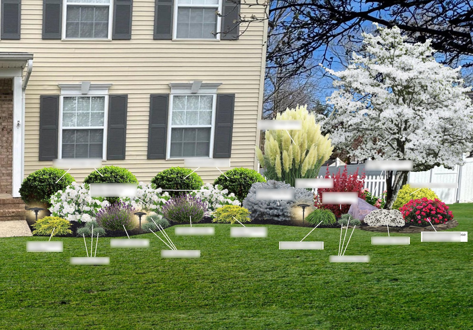 Premade Landscape Design, Landscape Garden Bed, Zone 5-8 , Landscape ...