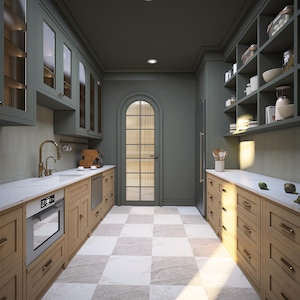 3D Kitchen Pantry Design, Interior Visualization, Pantry Renovation ...