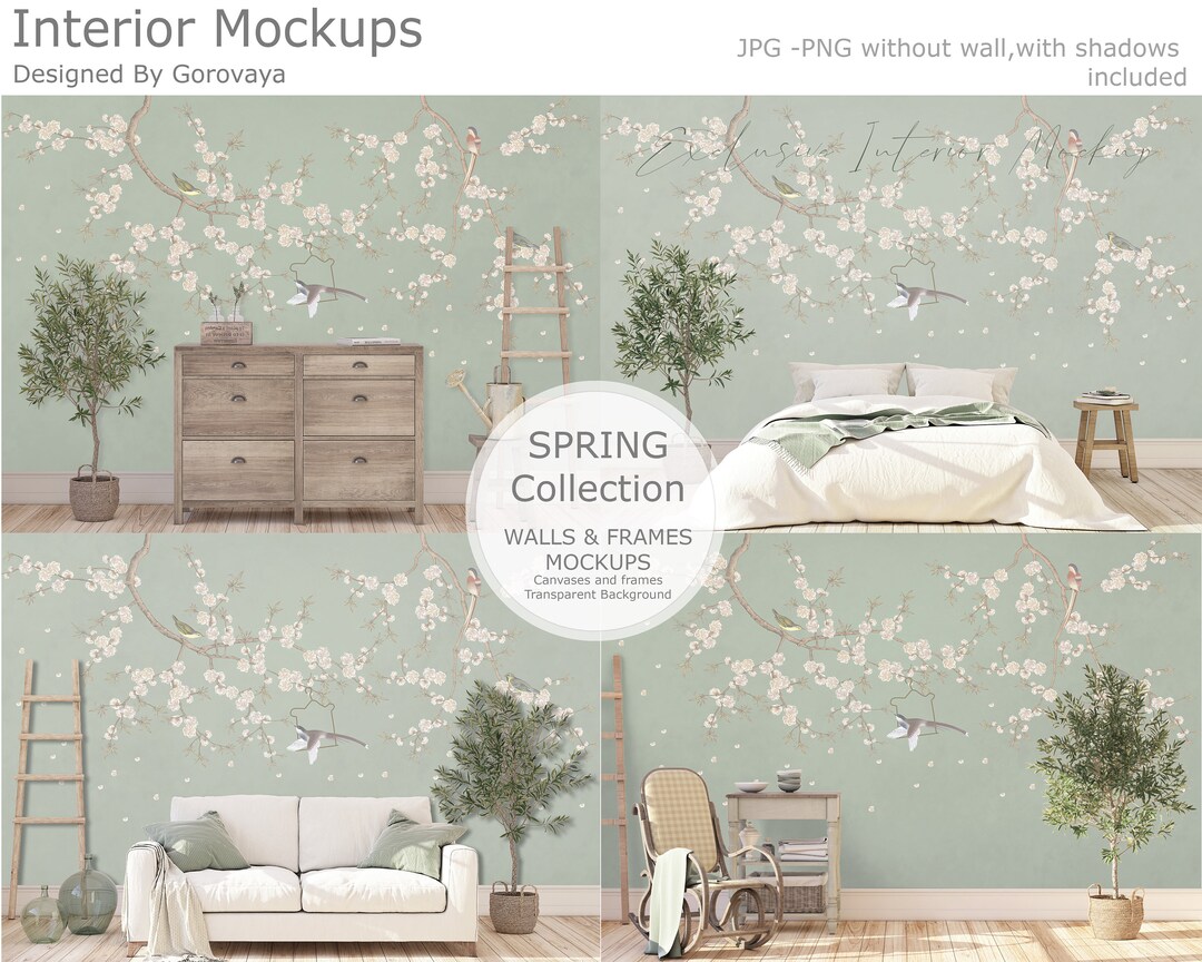 Interior Mockup, Spring Mockup, Mockup Bundle, Spring Collection - Etsy