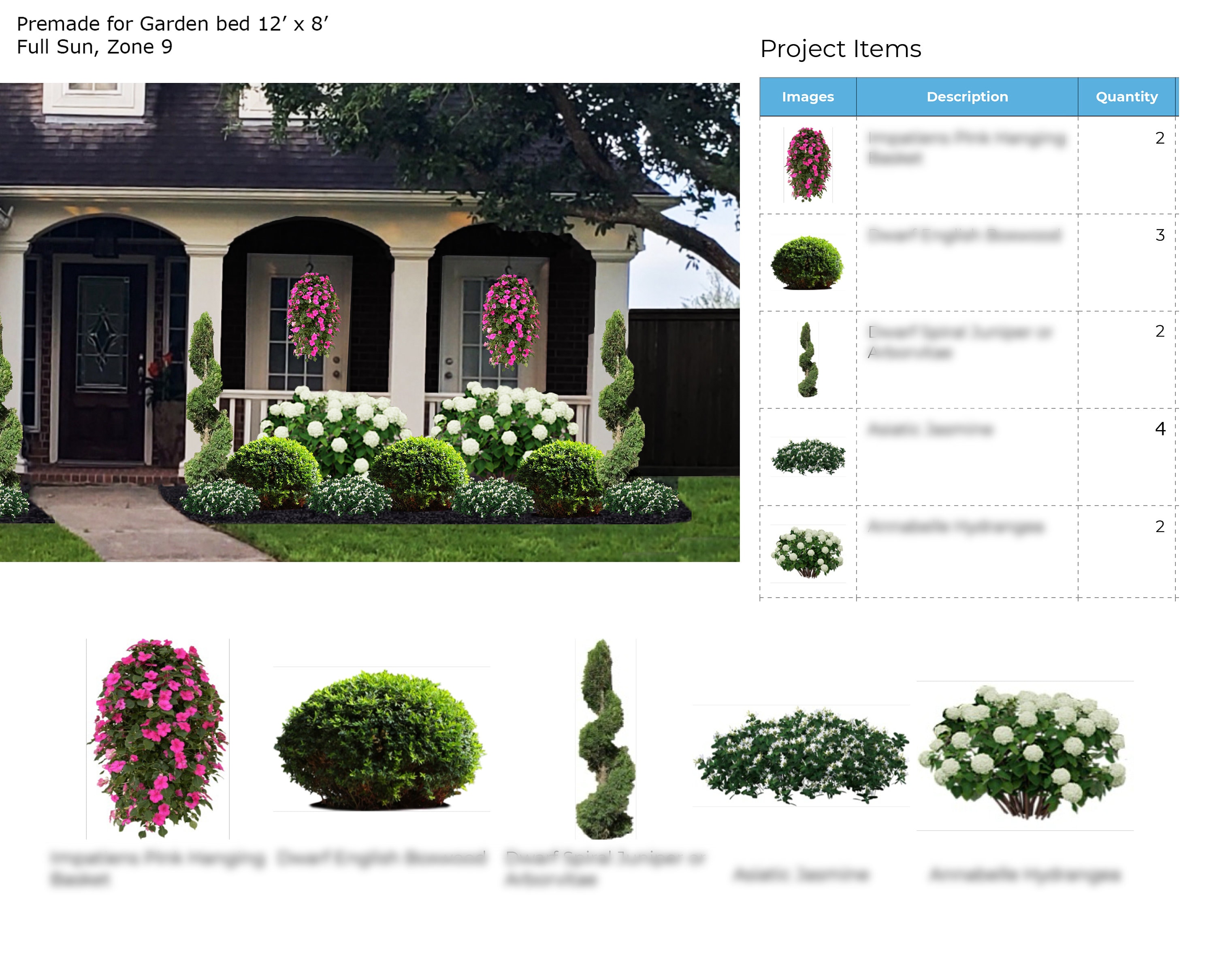 Premade Texas Landscape Design, Ready Made Landscape Zone 7-9 , Full Sun, Texas Landscape ...