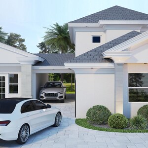 3D Visualization of Front Facade Exterior, Front Facade Visualization ...