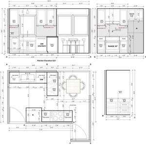 Kitchen Cabinet Layout Draft, 2D Custom Kitchen Design, Cabinet Layout ...