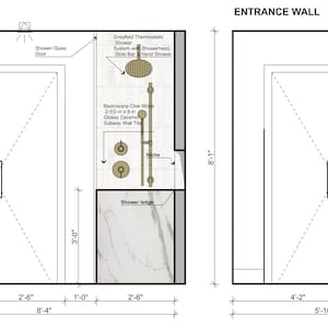 2D Master Bathroom, 2D CAD Cabinet Design, Bathroom Custom Draft, Bath ...